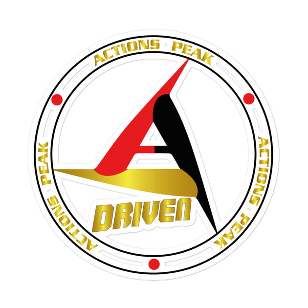 GOLD DRIVEN CAR WINDOW STICKERS – Actions Peak